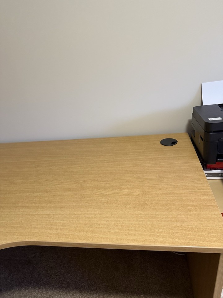 Corner Computer Desk Brown, Home Office or Study Room | eBay UK