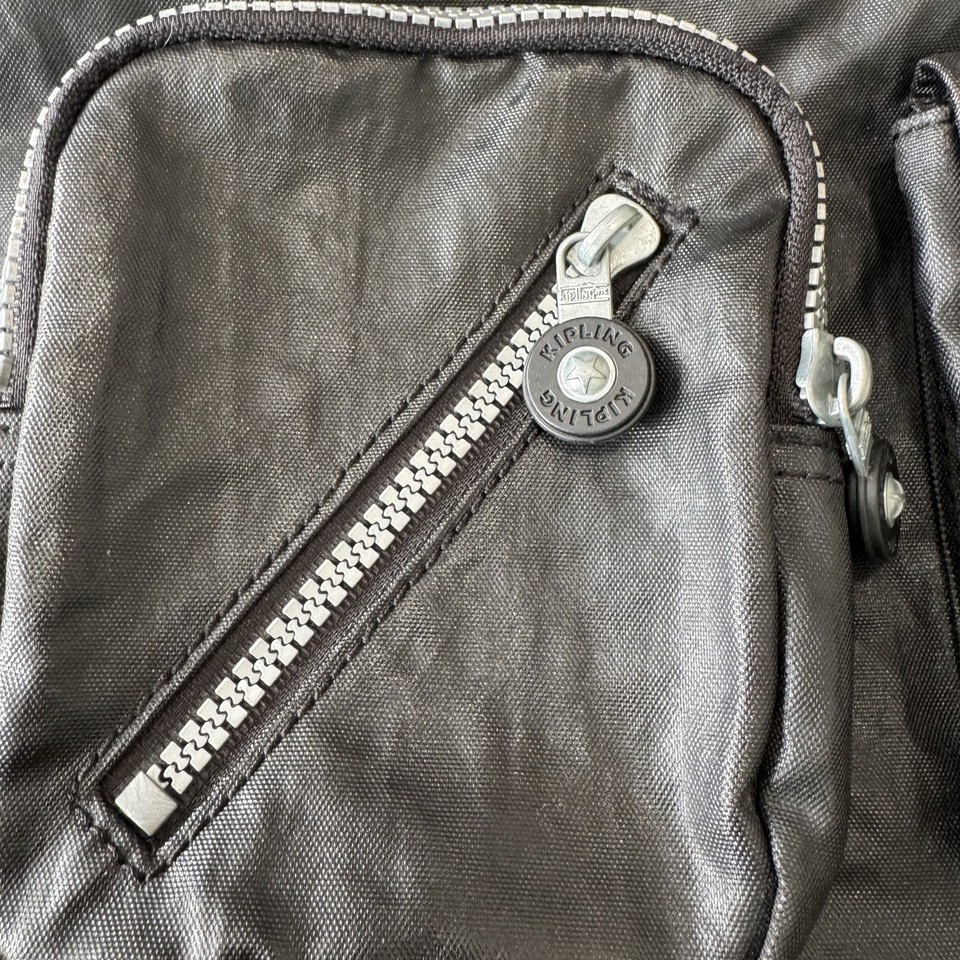 Kipling Johanna Tote Bag Purse Black Nylon Messenger Bag Joslyn | eBay