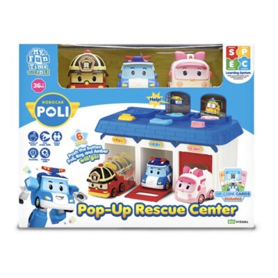 RoboCar Poli Toys Set Pop Up Rescue Center Poli Roy Amber Diecast | eBay