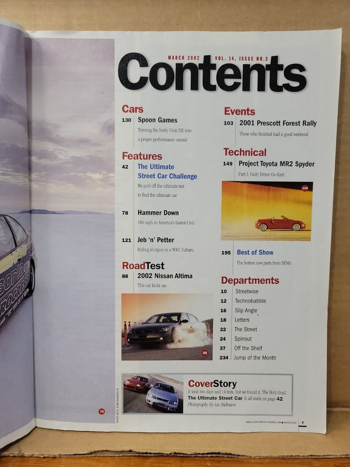 Sport Compact Car Magazine - March 2002 - Skyline, Supra, MR2, 300ZX | eBay