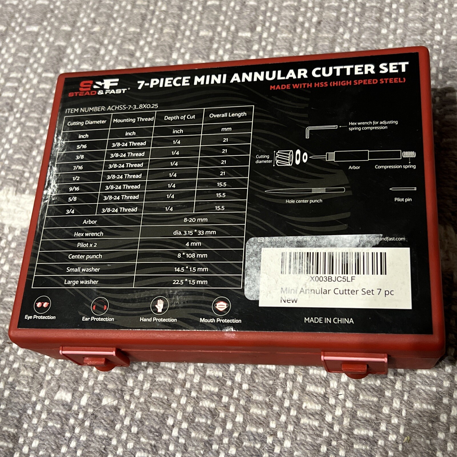 S&F STEAD & FAST Spot Weld Cutter Kit 3/8" Threaded Shank Depth of Cut ...