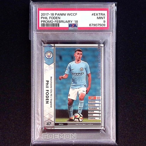 PSA 9 Phil FOFEN 2017-18 Panini WCCF Manchester City #EXTRA RC ROOKIE ...