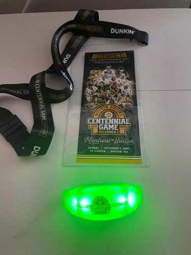 Boston Bruins Centennial Commemorative Game Ticket with matching ...