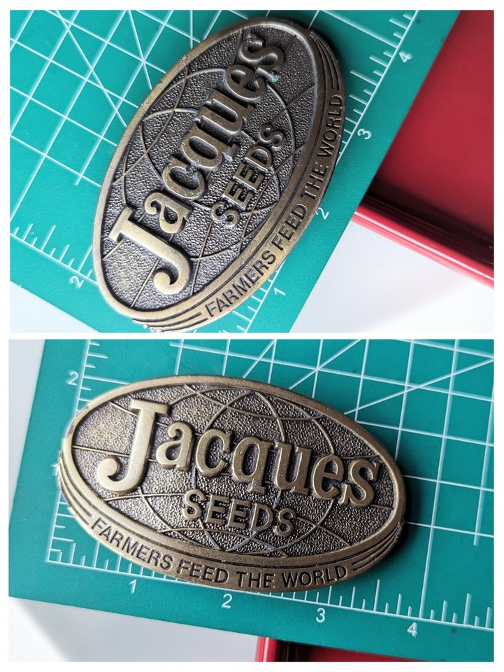 Vintage Lot Of 2 Jacques Seeds Corn Farm Sign Ad 1970s Belt Buckles | eBay