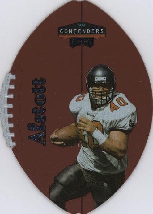 1998 Playoff Contenders - Leather Footballs Mike Alstott #90 Registered ...