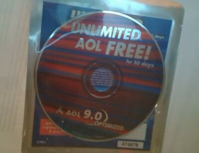 Vintage AOL CD 2003 Version 9.0 Free for 50 Days! Original Sealed ...