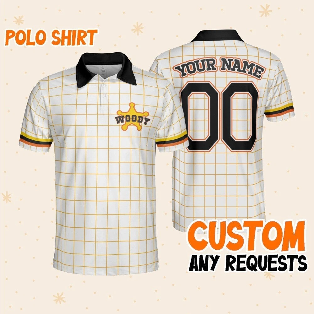 Custom Disney Toy Story Woody Polo Simple Caro, Business Casual Disney ...