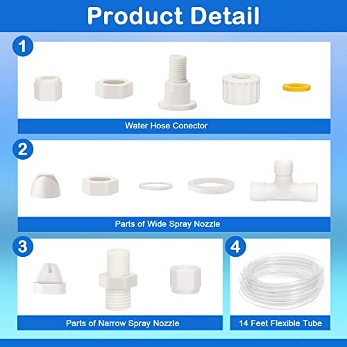 Pool Slide Water Tubing Kit Spray Hose Kit/Parts for Inground Pool ...
