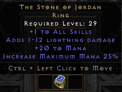 Stone of Jordan ring SOJ - Diablo 2 D2R Ladder S3 Softcore PC/PS/NS | eBay