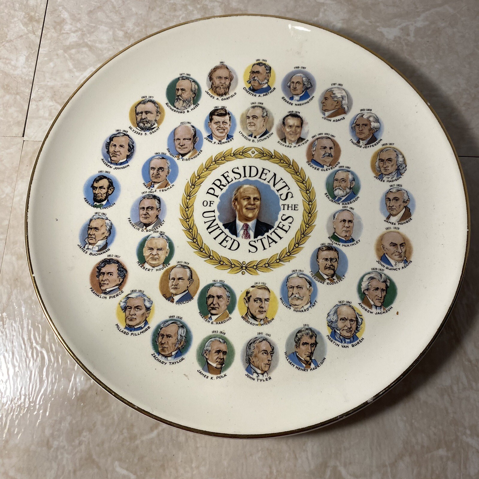Presidents Of The United States Plate GERALD R. FORD Commemorative 10 ...