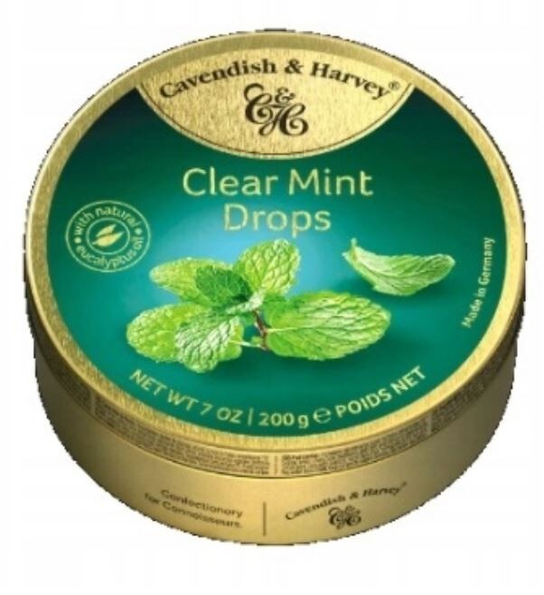 Cavendish and Harvey Clear Mint Drops With Natural Oil Tin Candies ...