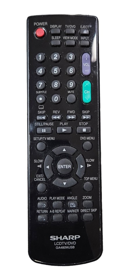 Sharp Liquid Crystal TV 19" DVD Combo LCD Model LC-19AD22U Remote ...