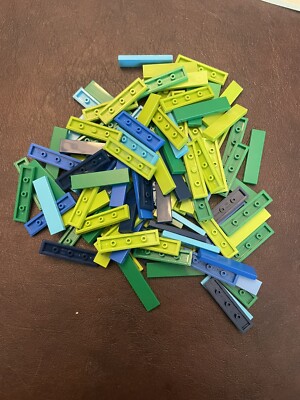 LOT 100 LEGO 1x4 Blue/Green FLAT SMOOTH FINISHING TILES #2431 | eBay