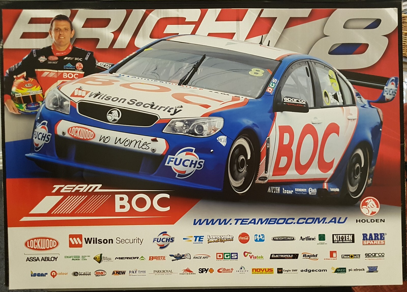 V8 Supercars Posters x3 : BOC Racing Jason Bright | eBay Australia