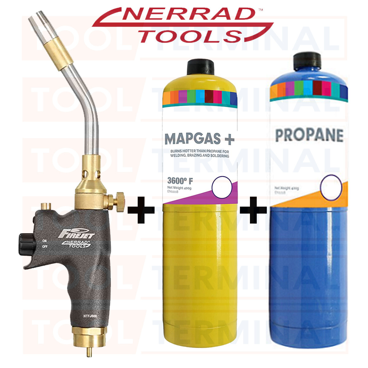 Nerrad Plumbers Torch Blowlamp MAPP Propane Gas bottle heating brazing ...