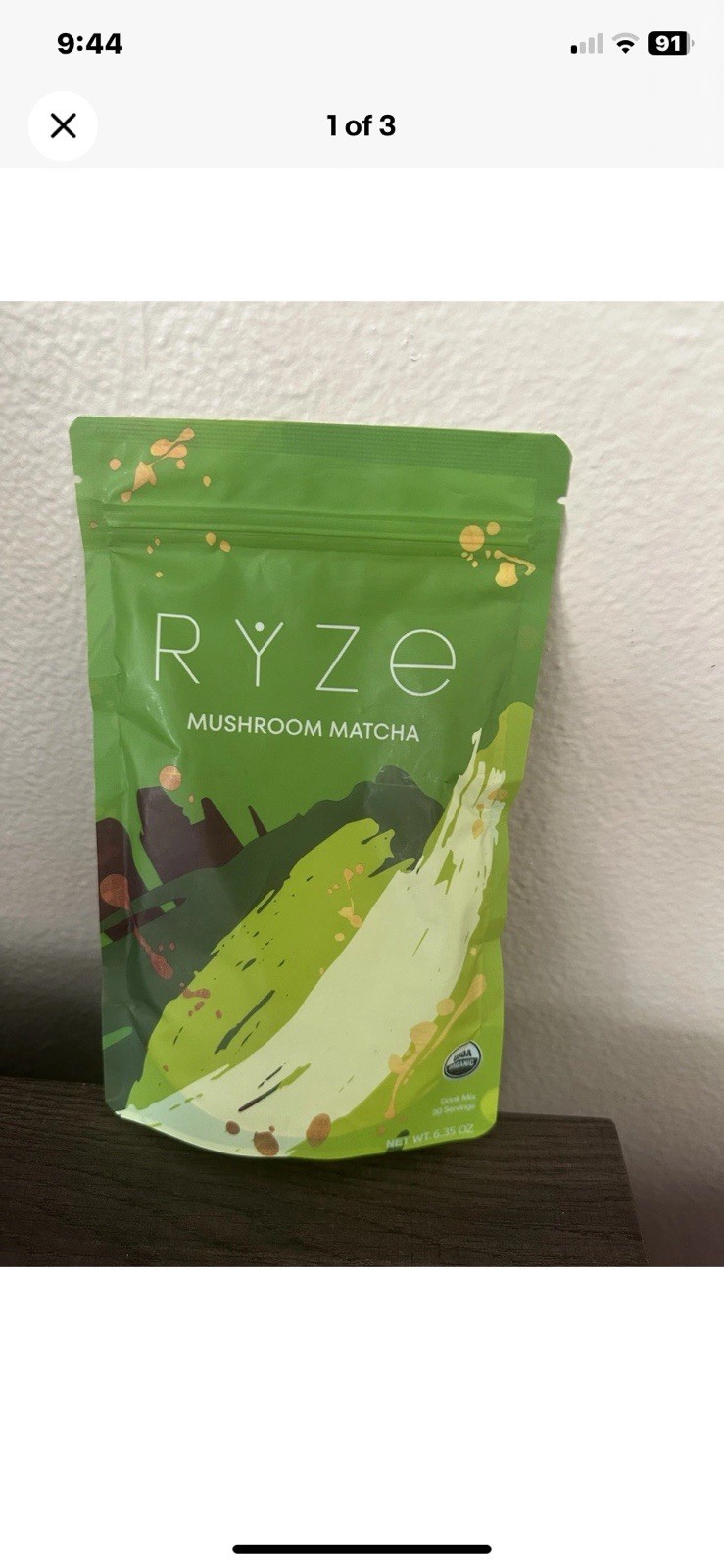 RYZE Organic Mushroom Matcha Powder Superfood Blend for Energy & Focus ...