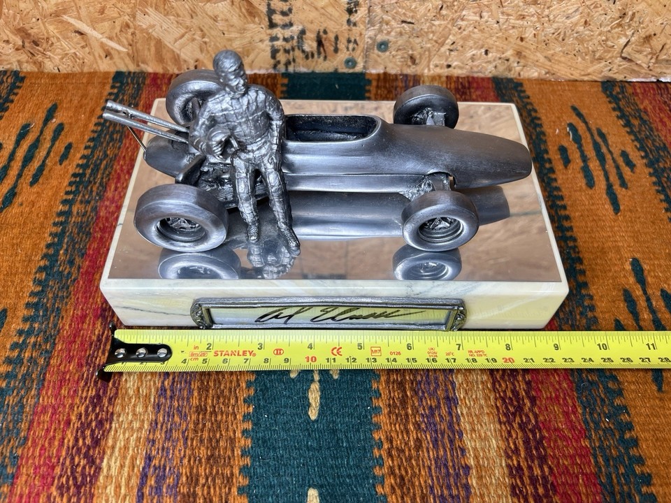 Al Unser Signed Indy Racing Race Car Michael Ricker Pewter Statue 176/ ...