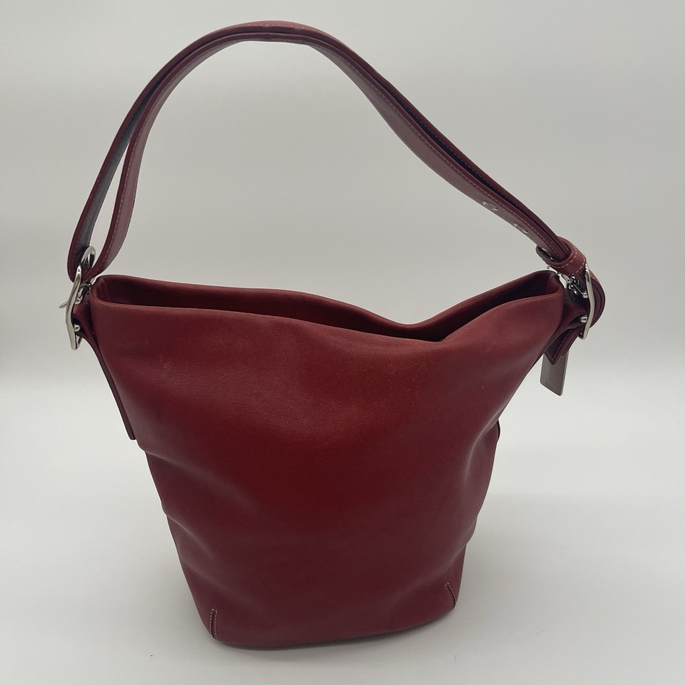 Coach vintage Legacy Soho Red Leather Bucket Duffle Shoulder Bag # 9186 ...