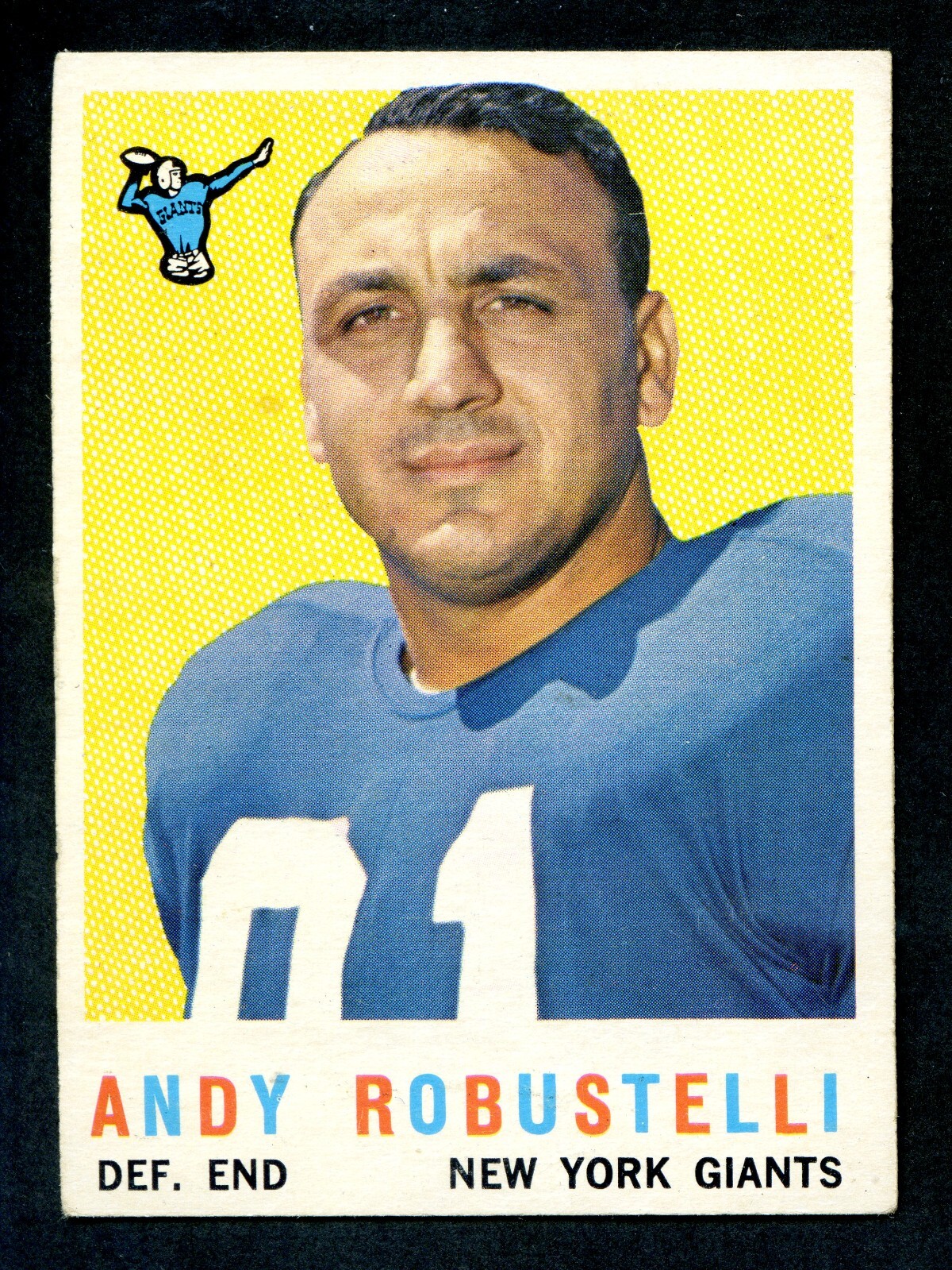 1959 Topps #147 Andy Robustelli - New York Giants Ex+ | eBay