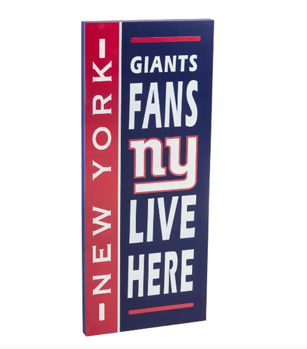New York Giants Fan Cave Sign 28" Ready to Hang Team Sports America | eBay