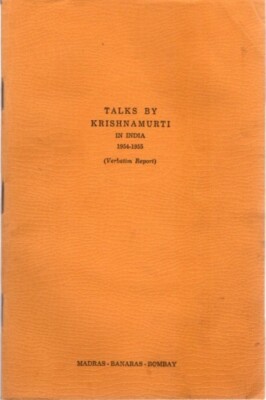 J Krishnamurti / Talks By IN India 1954 1955 Verbatim Certificato 1st ...