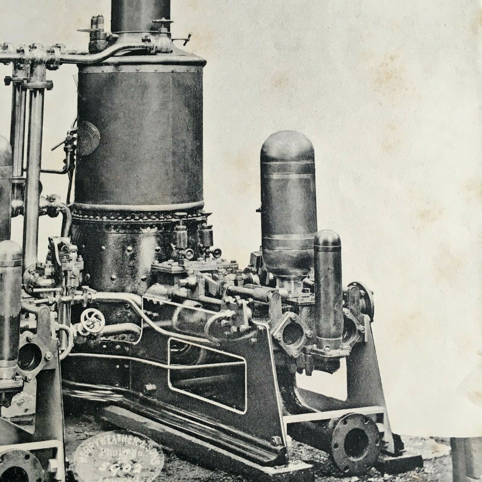 STAMPA 1913 MERRYWEATHER LONDON POMPIERI STEAM PUMP ENGINE AUTOPOMPA ...