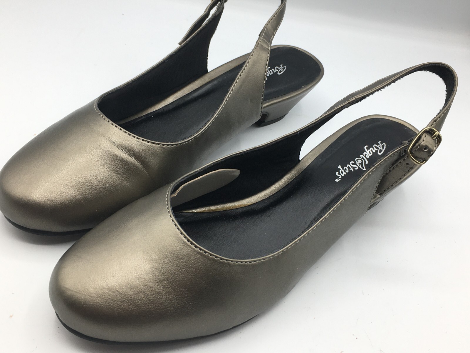Angel Steps 1.5" Wedge Heel Closed Toe Shoes Bronze Women's Size 8 M ...