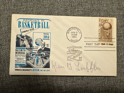 Ken Loeffler Autographed First Day Cover Cache 1961 HOF Dec 1975 RARE ...