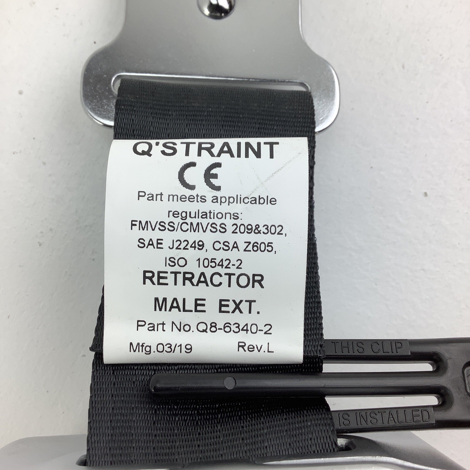 Q’Straint Q8-6340-2 Retractable Lap Belt, Male Section Free shipping | eBay