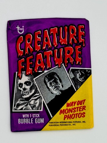 1973 Topps Creature Features Factory Sealed Wax Pack With Top Loader ...