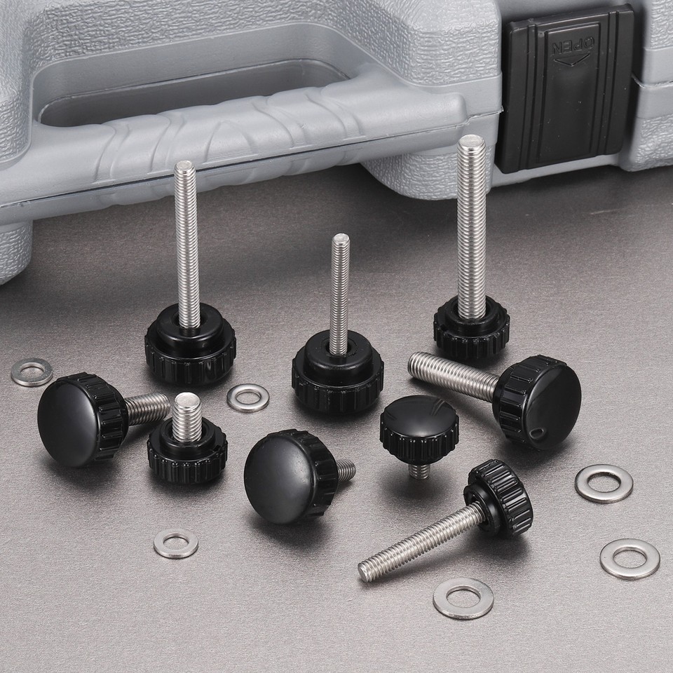 4Pcs Knurled Clamping Knobs, M8 x 50mm 25mm Width Handle Bolts Grip ...
