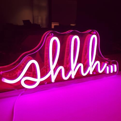 Neon Signs for Wall Decor, Led Neon Light Sign for Bedroom Bar Shhh ...