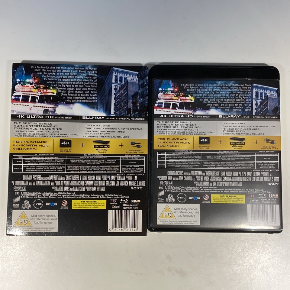 Exclusive Ghostbusters 7 Disc Box Set Collection 4K Ultra HD+Blu-Ray ...