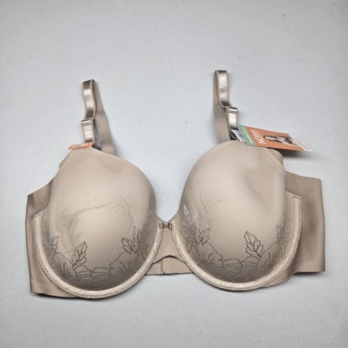 Warners Women Bra 38D Beige Floral No Side Effects Collection T Shirt ...