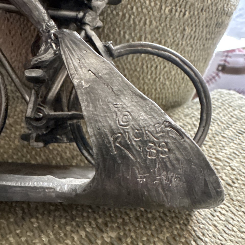 Michael Ricker 1988 Olympic Series Pewter Bicycle Man Figurine ...