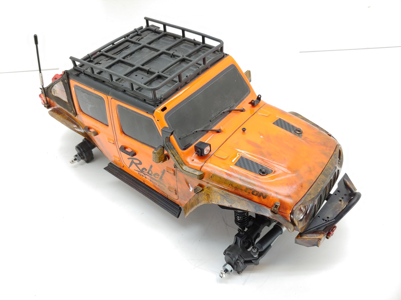 Rebel RC 1/10 4x4 Rock Crawler Roller Slider Chassis w/ Servos, Motor ...