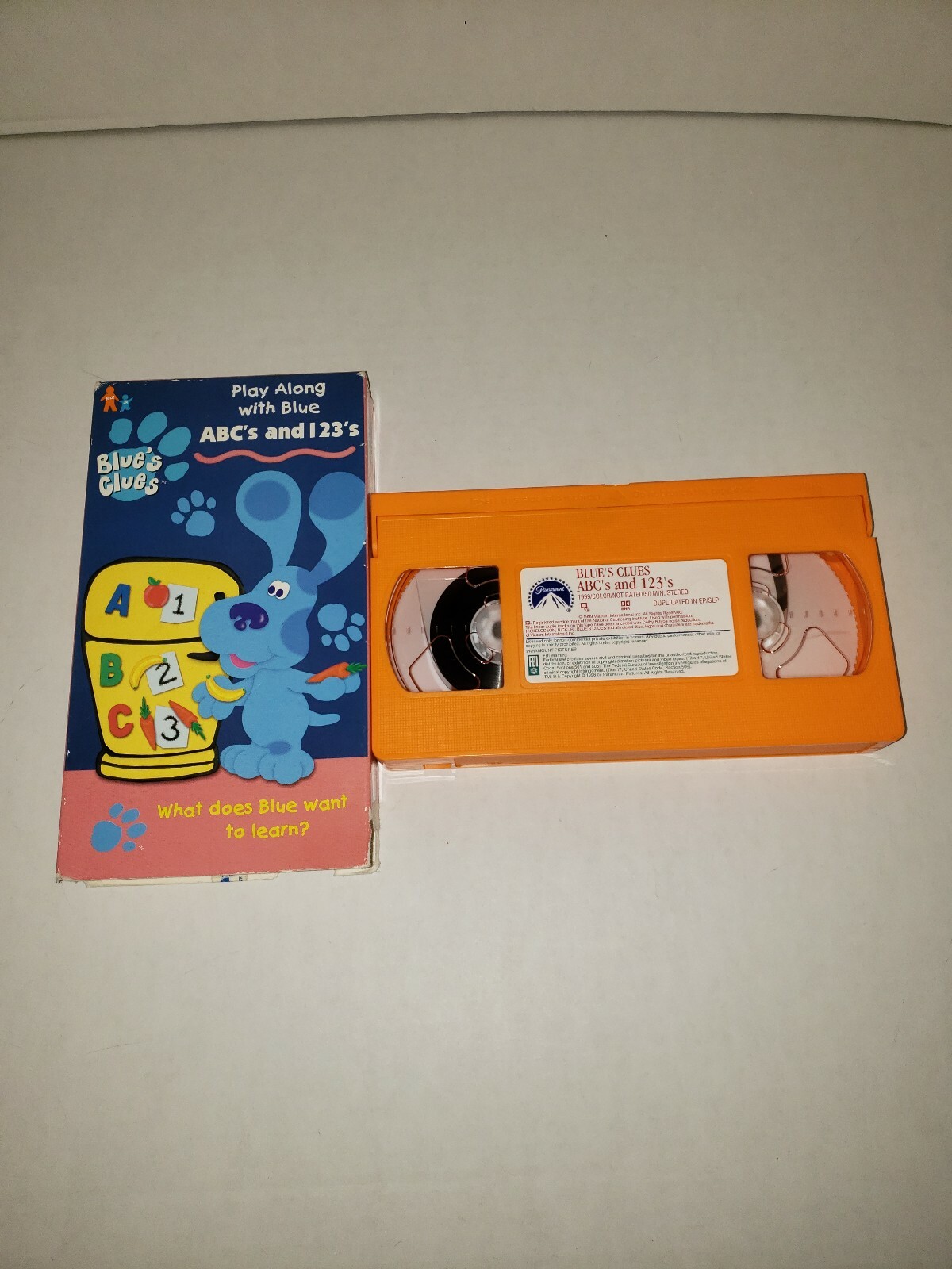 Blue's Clue's ABC's and 123's VHS tape | Grelly USA