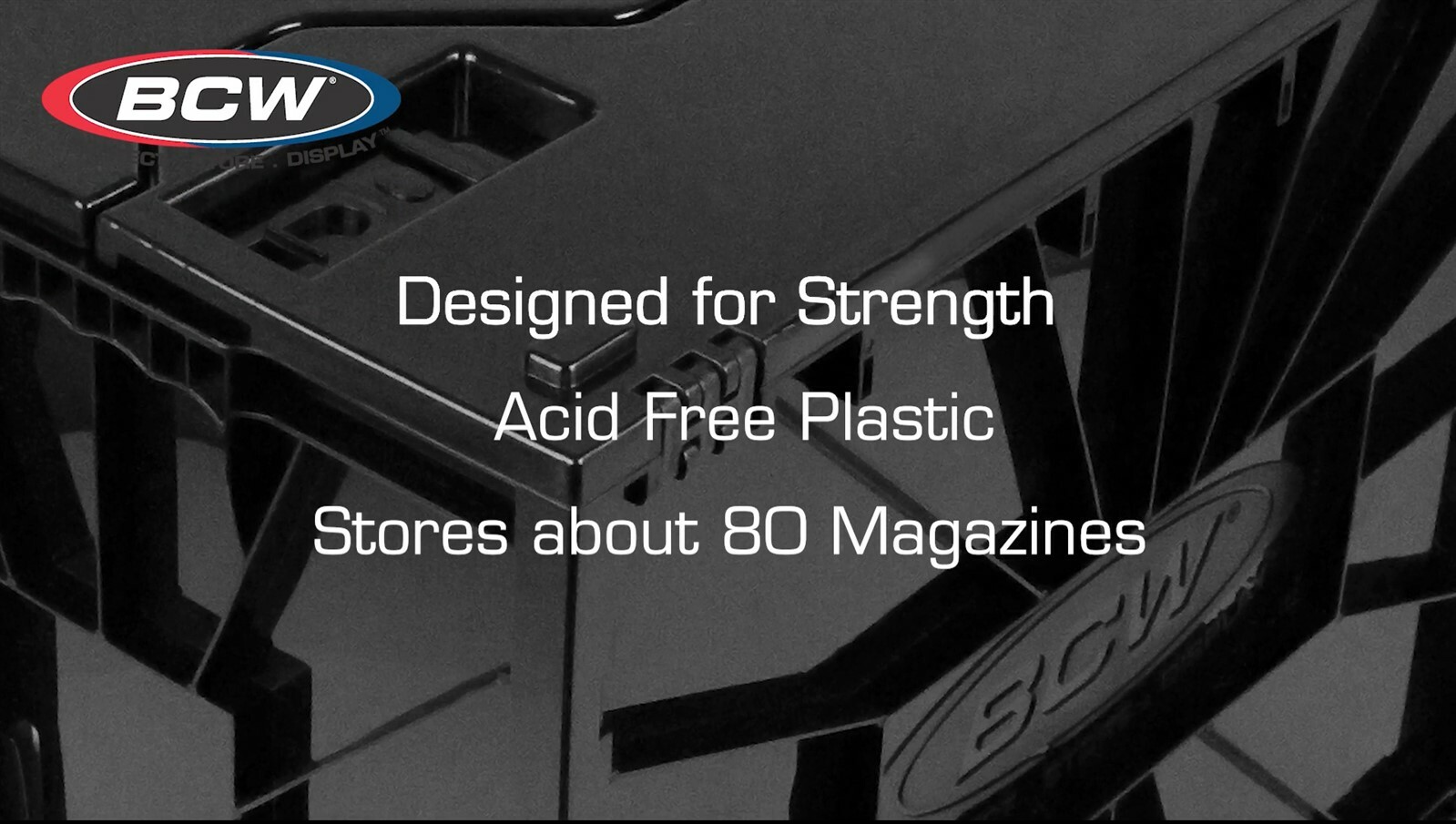 BCW Magazine Document Storage Plastic Bin Stackable Box Heavy Duty New ...