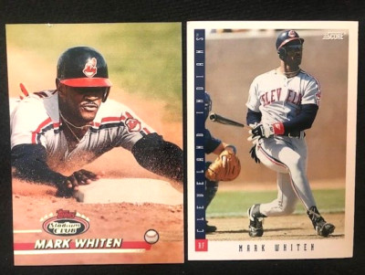 MLB - Mark Whiten 1993 Topps Stadium Club & 1993 Score Baseball ...