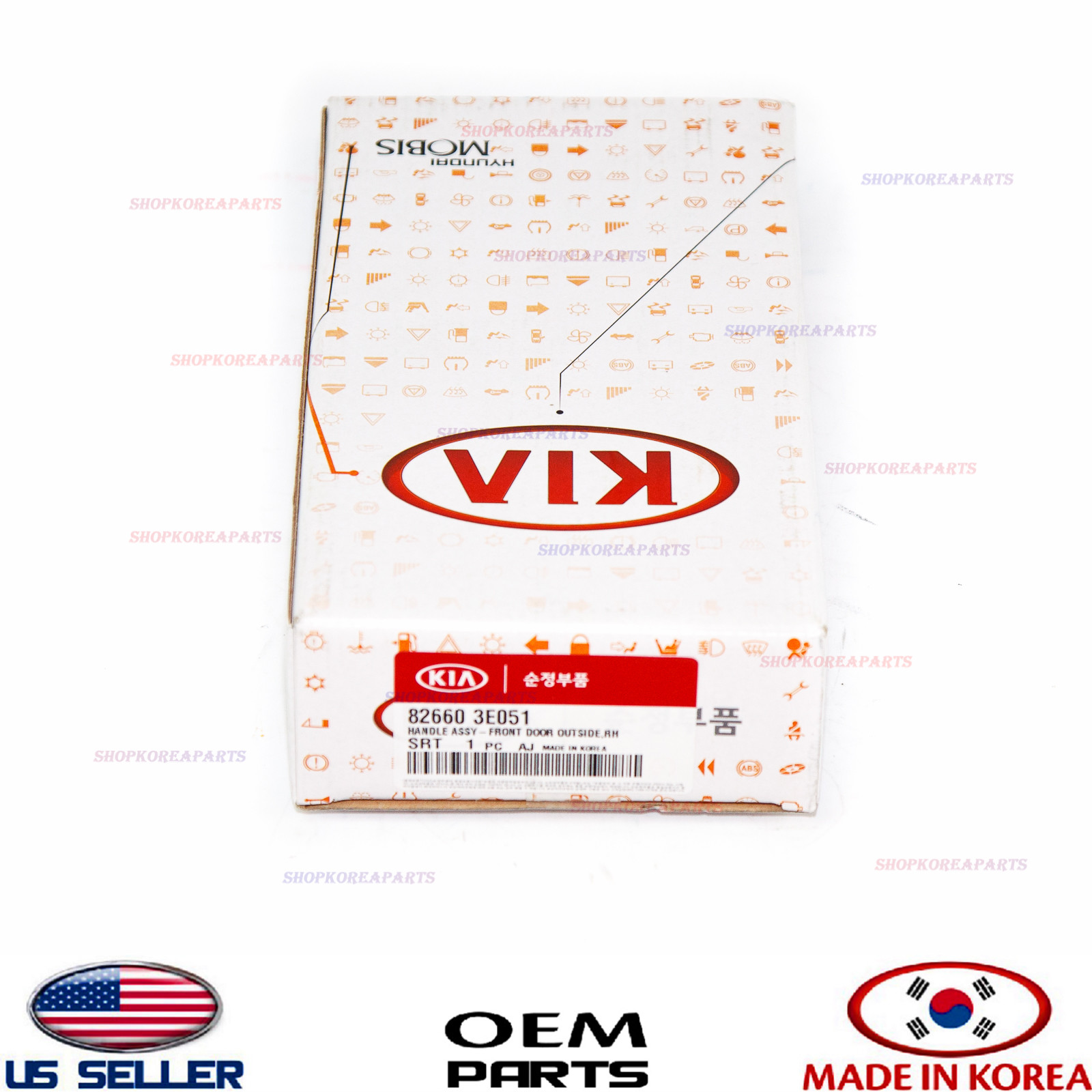 DOOR HANDLE OUTSIDE FRONT RIGHT CHROME GENUINE!!! KIA SORENTO 07-09 ...