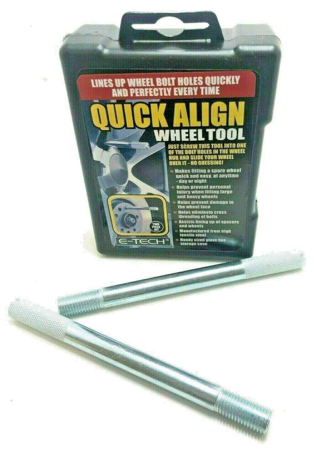 PAIR Car Alloy Wheel Alignment Align Tool M14 x 1.25 Bolts Studs lugs ...