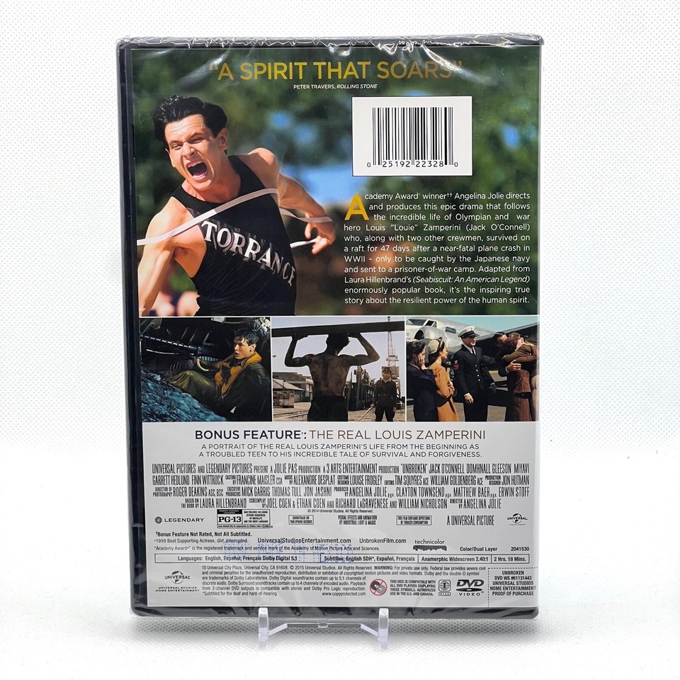 Unbroken: The Unbelievable True Story (DVD, 2014) Angelina Jolie New ...