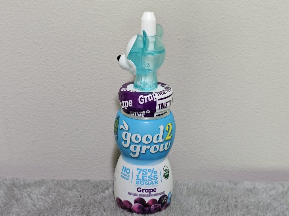 Brand New Good2Grow MICKEY MOUSE Clear Blue Topper Juice Grape Bottle ...