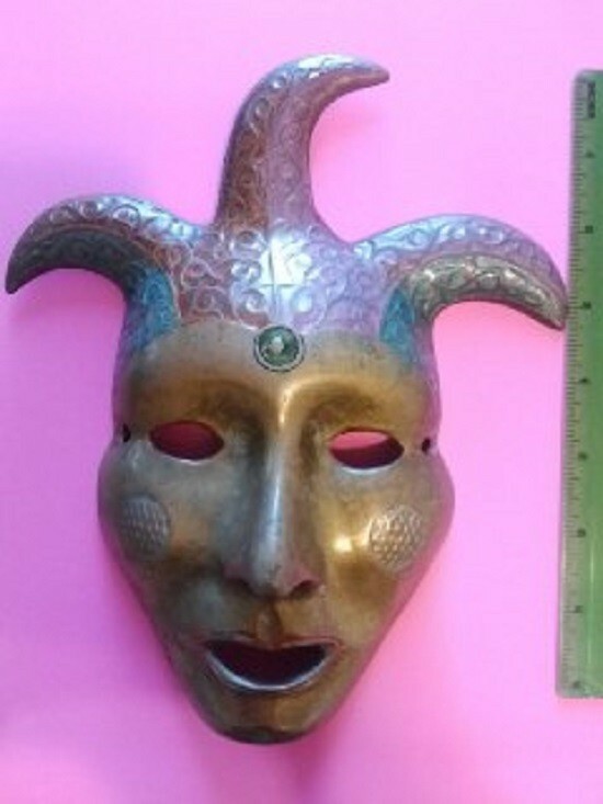 New Venetian masquerade Mardi Gras mask gideon new orlean gold metal ...