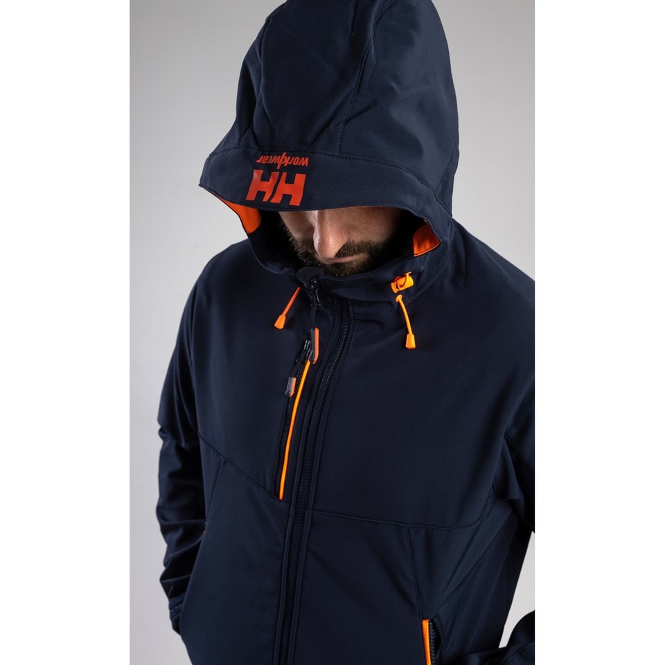 Helly Hansen Workwear Softshell Jacket Chelsea Evolution Stretch Hooded ...