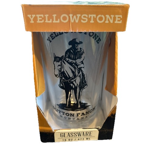 YELLOWSTONE 16 Oz GLASS DUTTON RANCH Montana In Box 840298921041| eBay