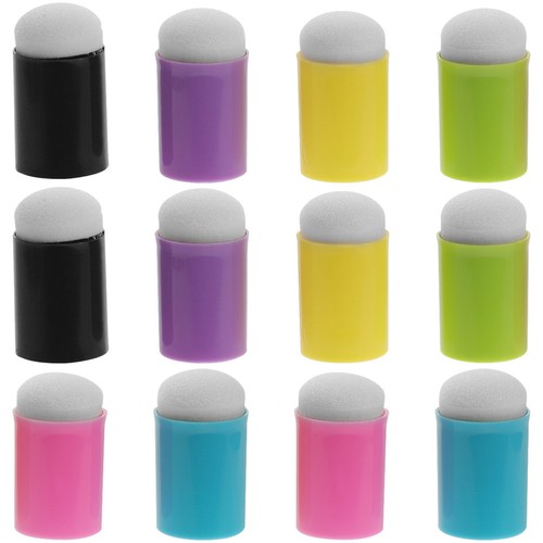 12 Pcs Mixed Color Finger Painting Sponge Daubers for Ink Stamping ...