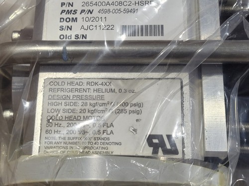 SUMITOMO Cold Head RDK-408C2 Cryocooler | eBay