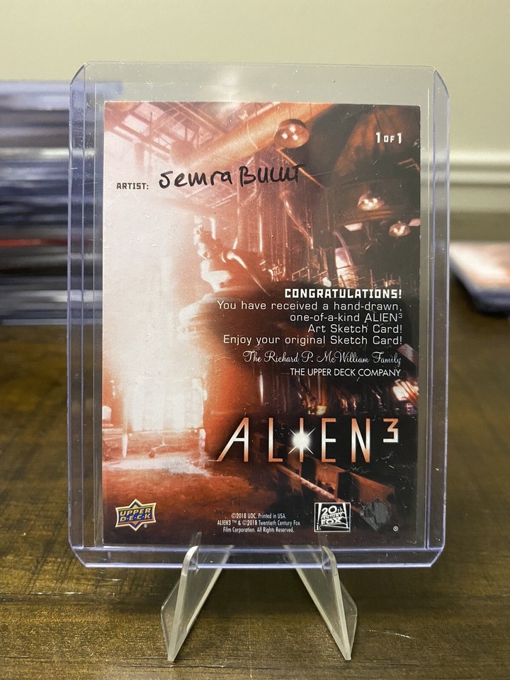 2019 Upper Deck Alien 3 Movie Artist Sketch Card by Semra Bulut 1/1 | eBay