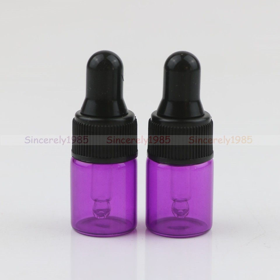 10x 2ml Glass Pipette Bottles Ear Eye Dropper Drop Dripper Reagent ...